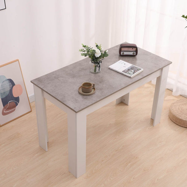 Dining Table Rectangular Wooden 120M-Grey&White